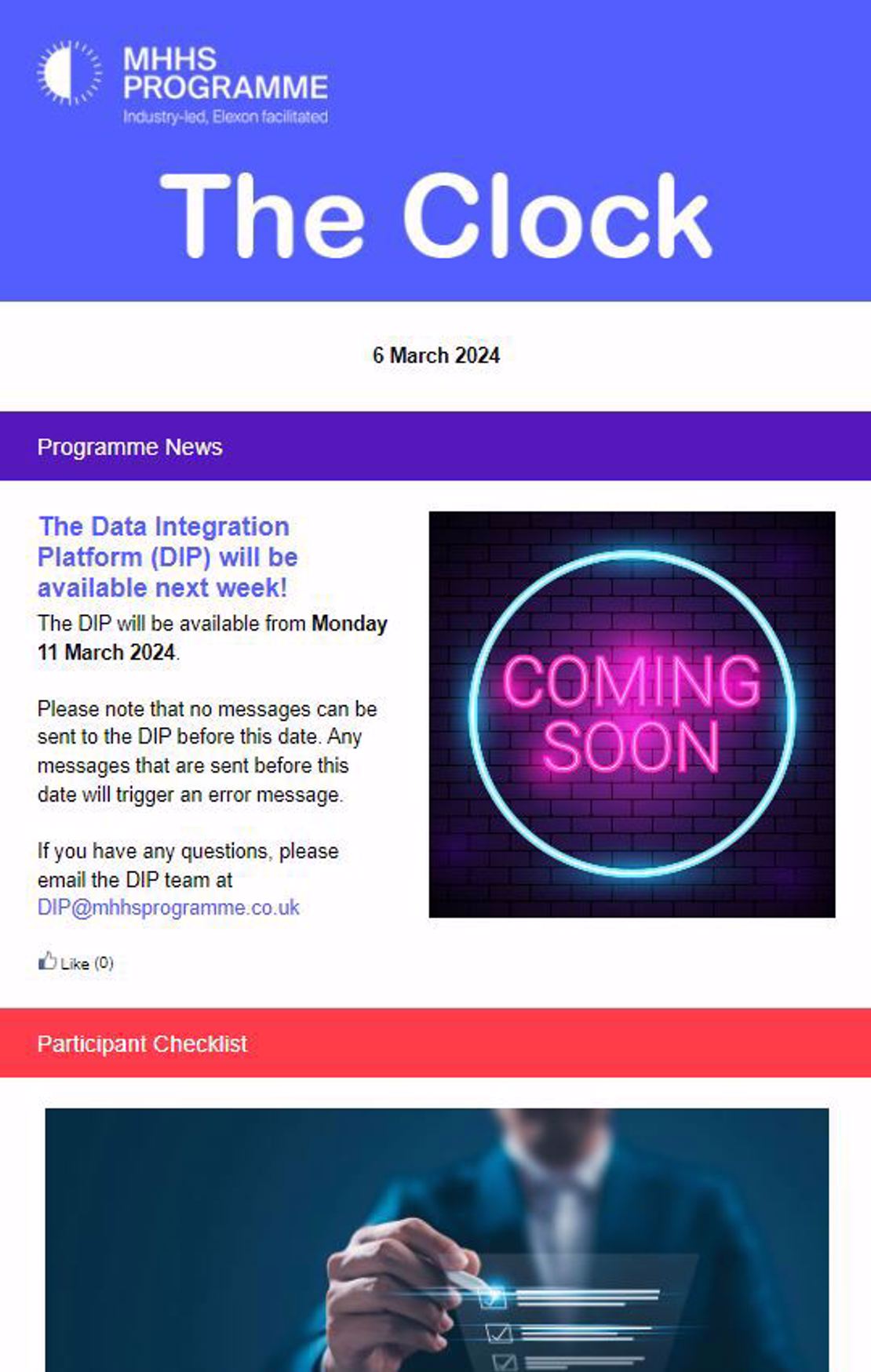 The Clock: 6 March 2024 - MHHS Programme